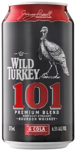 Wild Turkey 101 & Cola 6.5% 10 Pack Cans 375ml | Barrel & Batch